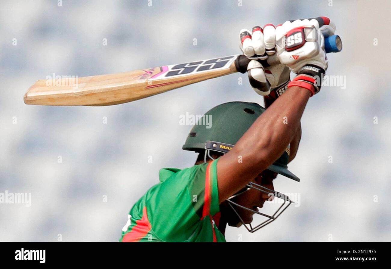Bangladesh Cricket Board XI cricketer Imrul Kayes stretches during a ...