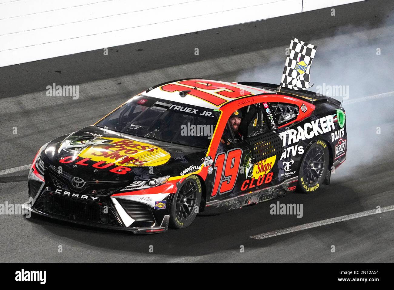 NASCAR Cup Series driver Martin Truex Jr. (19) drives with the ...
