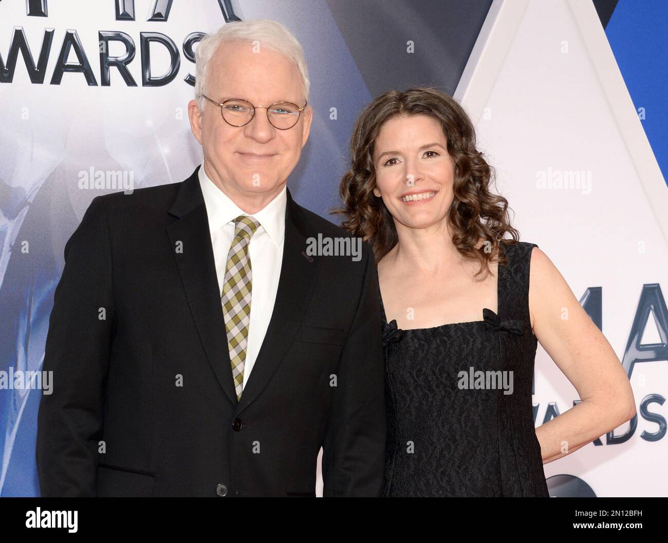 Steve Martin, left, and Edie Brickell arrive at the 49th annual CMA ...