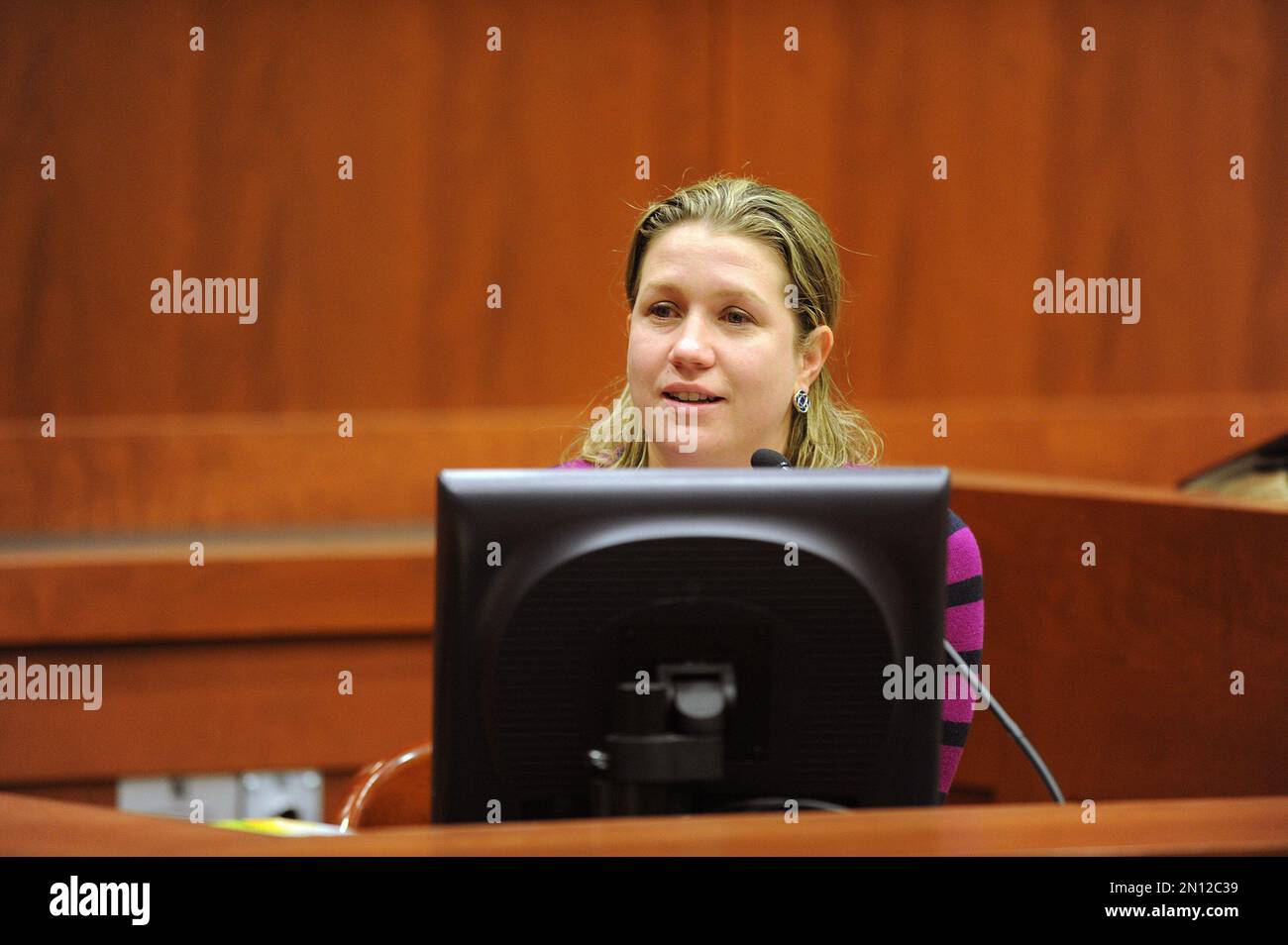 The daughter of Ruthanne Lodato, Lucia Lodato gives a statement during ...