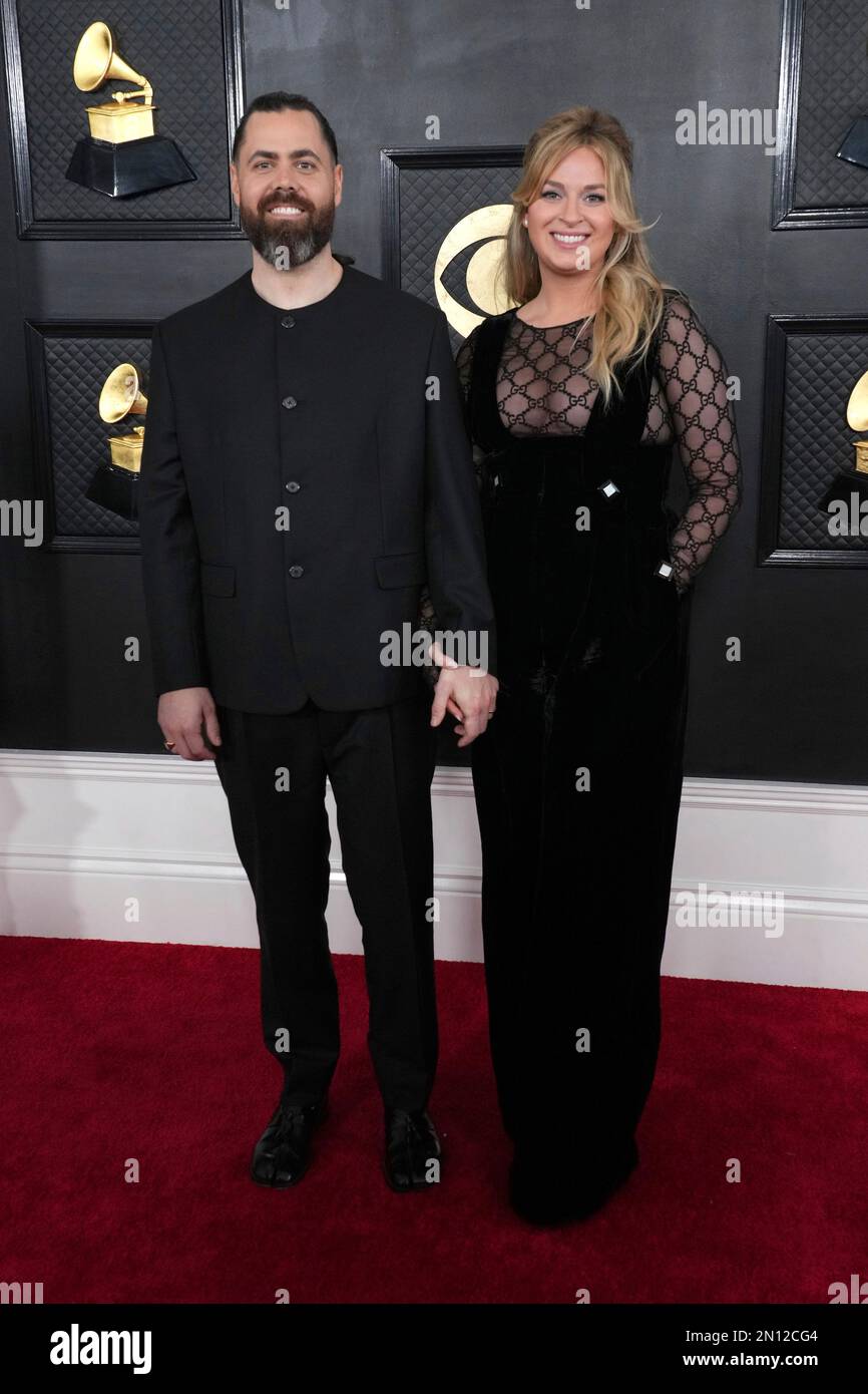 Tyler Johnson, left, and Lindsey Johnson arrive at the 65th annual ...
