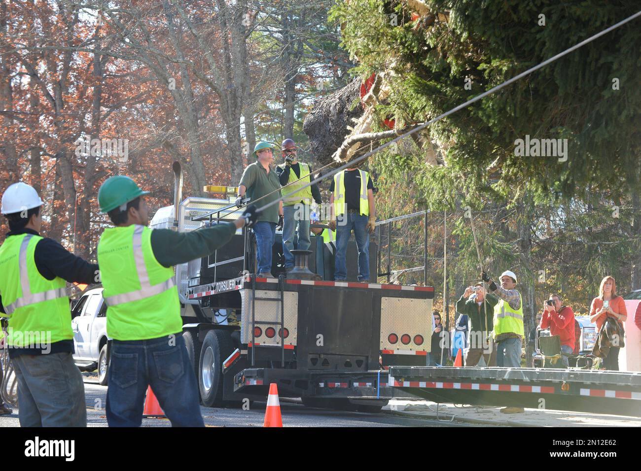 2015 Rockefeller Center Christmas Tree Cutting at the home of Albert ...
