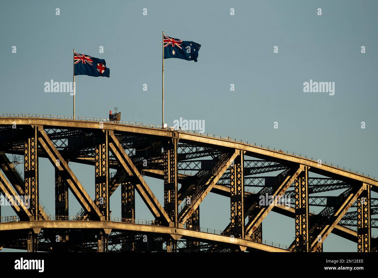Australia flag harbour bridge hi-res stock photography and images - Alamy