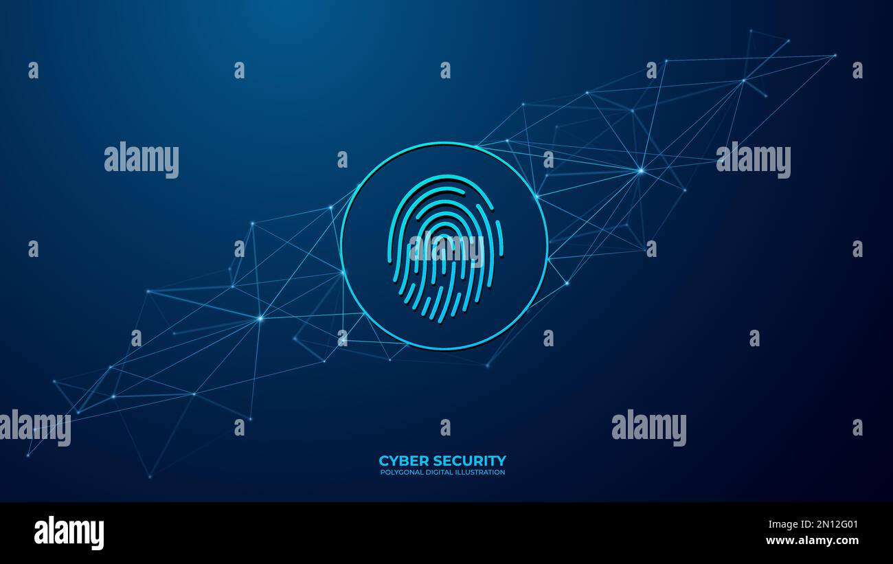 Fingerprint. Cyber Security. Digital technology illustration Stock Vector Image & Art - Alamy