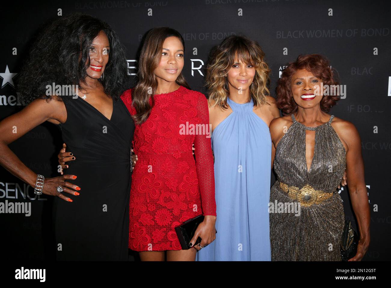 Trina Parks, from left, Naomie Harris, Halle Berry and Gloria Hendry ...
