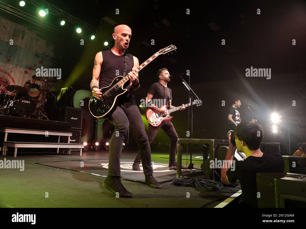 Brandon Barnes, from left, Zach Blair, Tim McIlrath and Joe Principe of ...