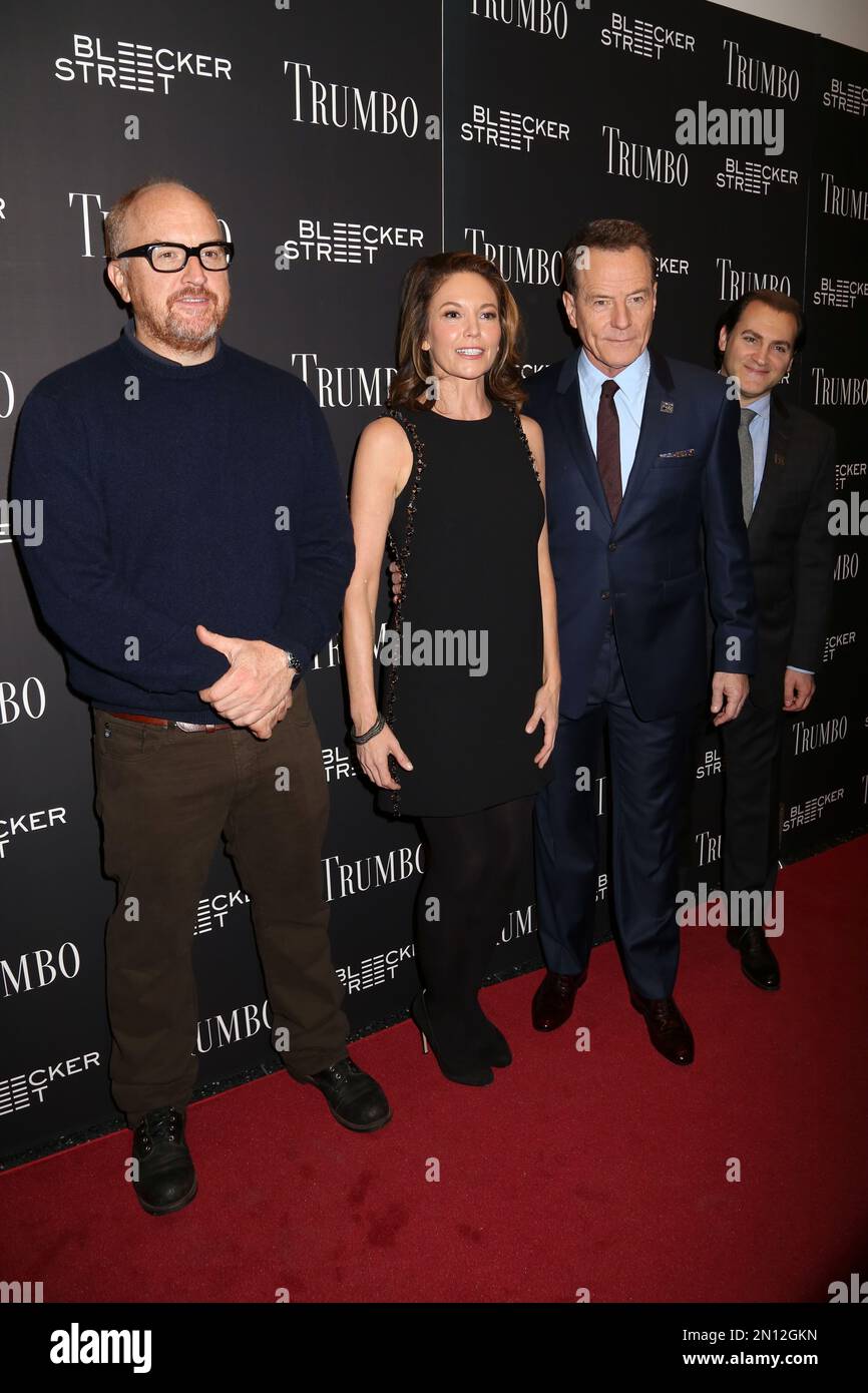 From left, Louis C.K., Diane Lane, Bryan Cranston and Michael Stuhlbarg ...