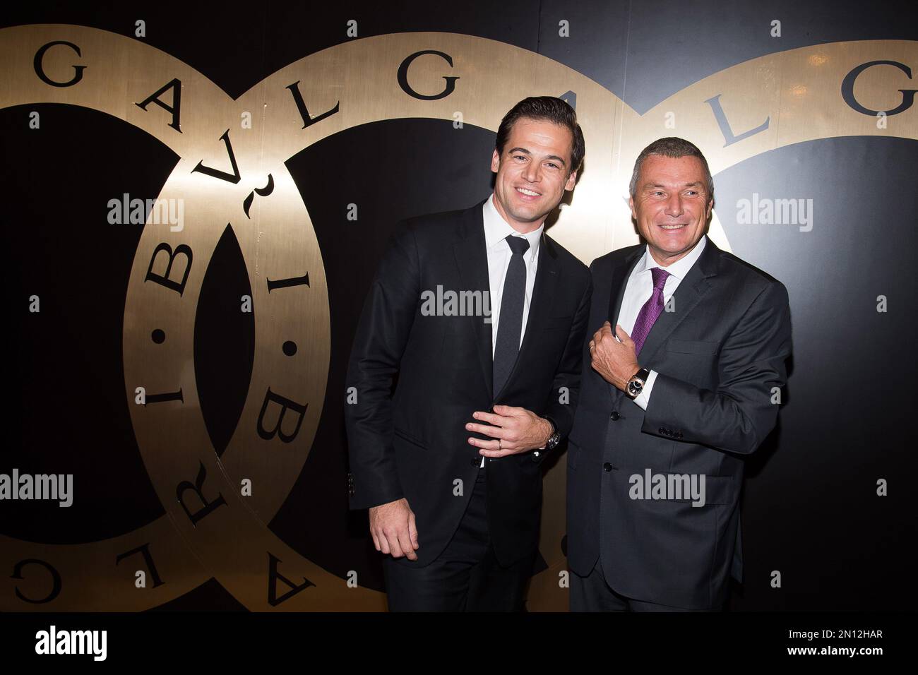 Daniel Paltridge, left, and Jean-Christophe Babin attend "BVLGARI ...