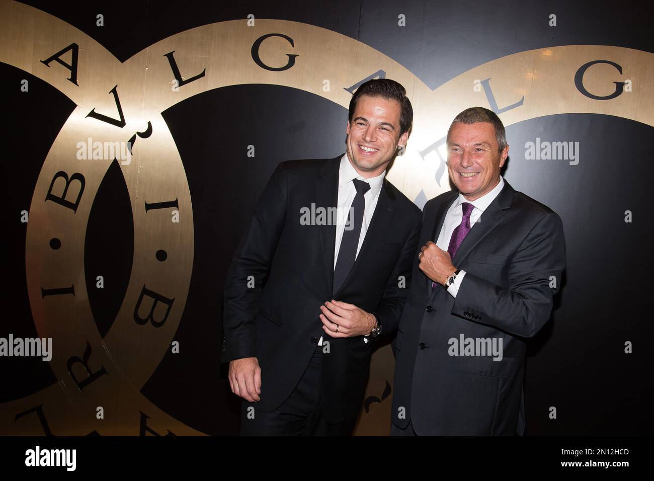 Daniel Paltridge, left, and Jean-Christophe Babin attend "BVLGARI ...