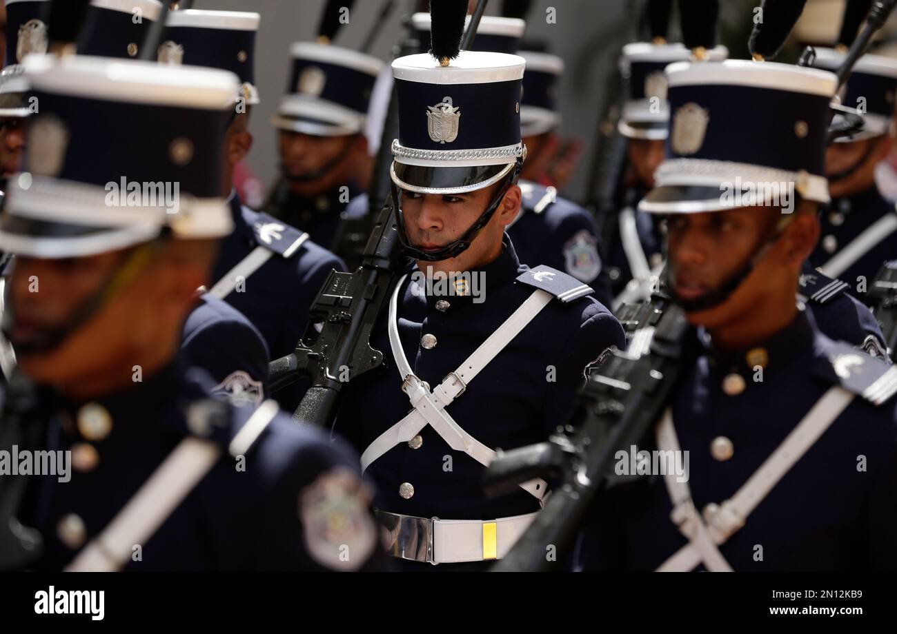 Panamanian police officers march during an Independence Day parade in ...