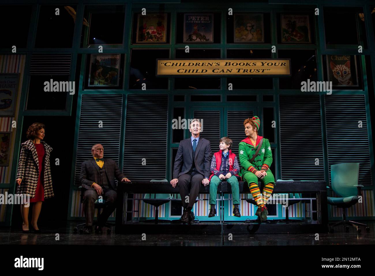 Joe McGann, Ewan Rutherford and Ben Forster perform on stage during a ...