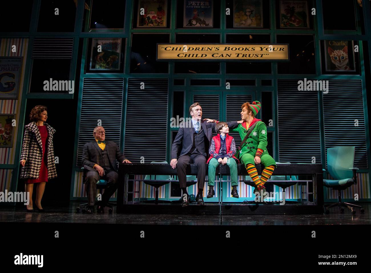 Joe McGann, Ewan Rutherford and Ben Forster perform on stage during a ...