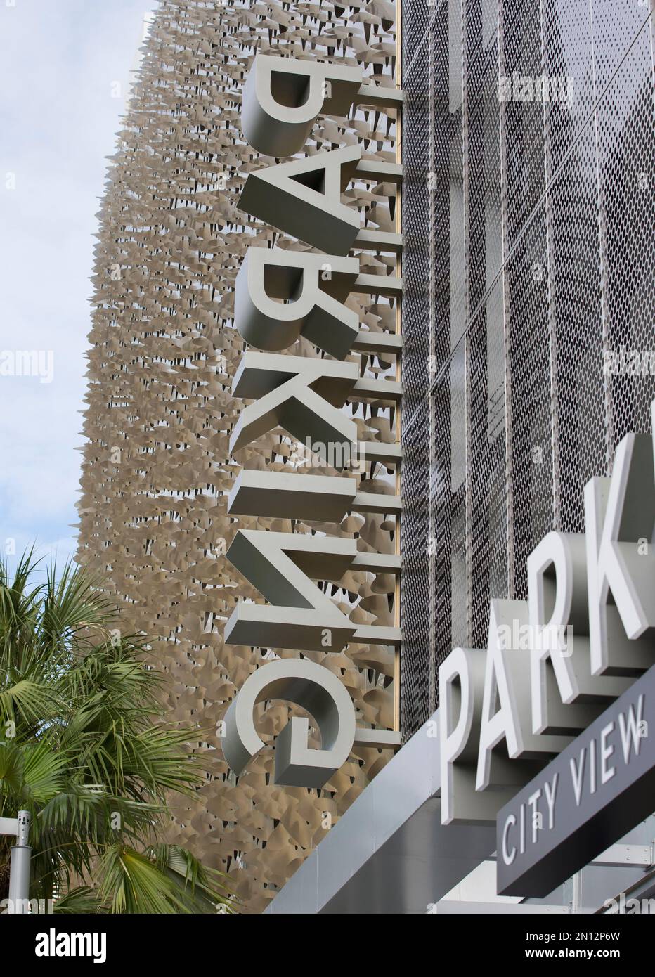 This Oct. 30, 2015 photo shows a close-up of the City View Garage in ...