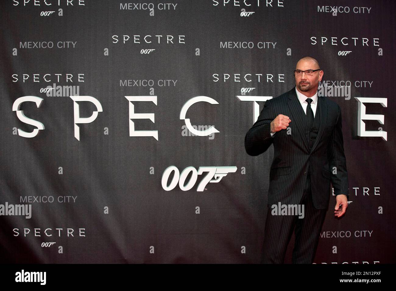 Actor Dave Bautista poses for photographers on the red carpet at the ...