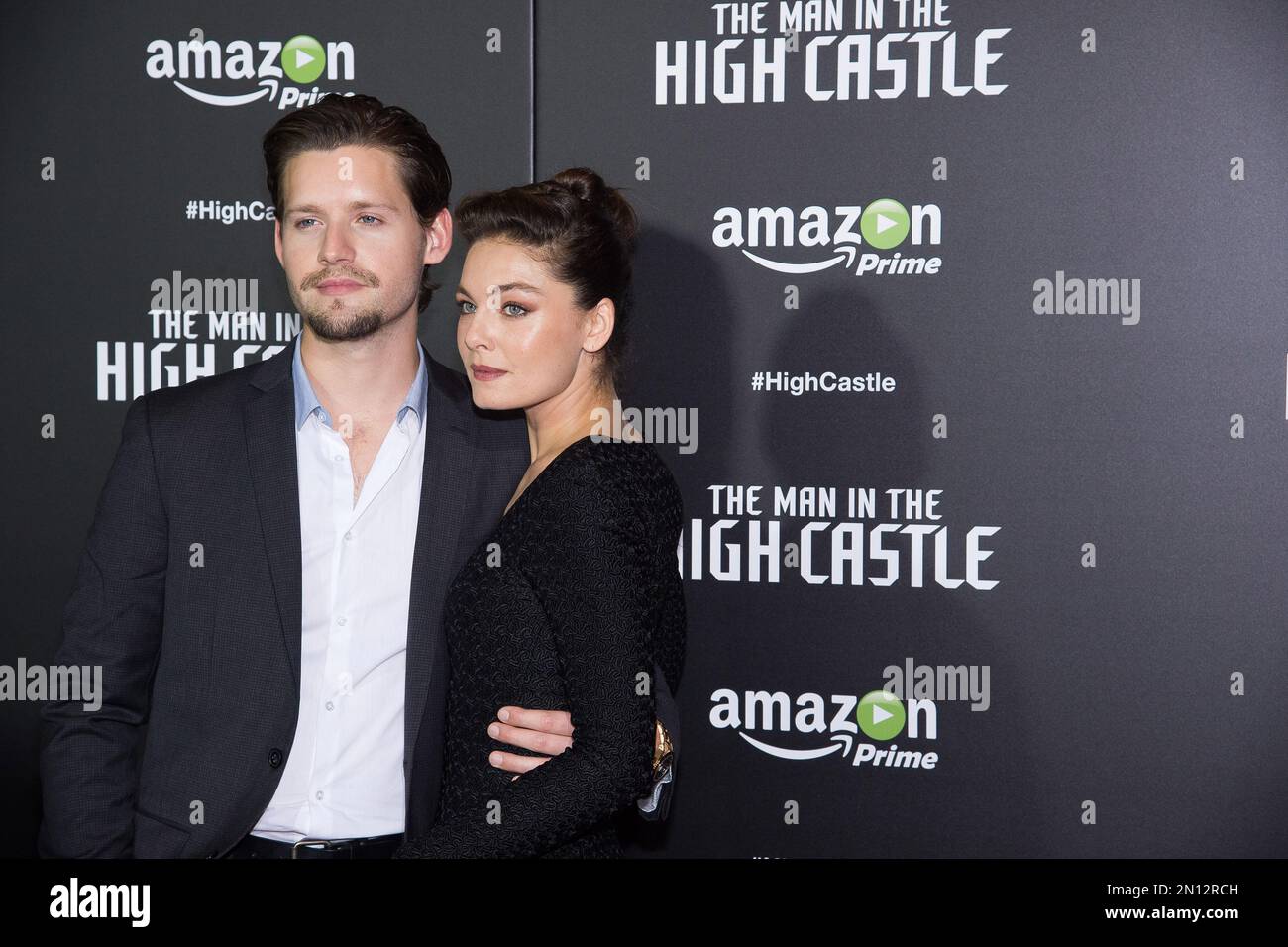Alexa Davalos and Luke Kleintank attend the Amazon original series "The ...