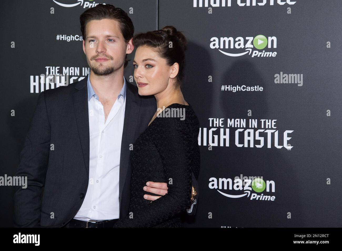Alexa Davalos and Luke Kleintank attend the Amazon original series "The ...