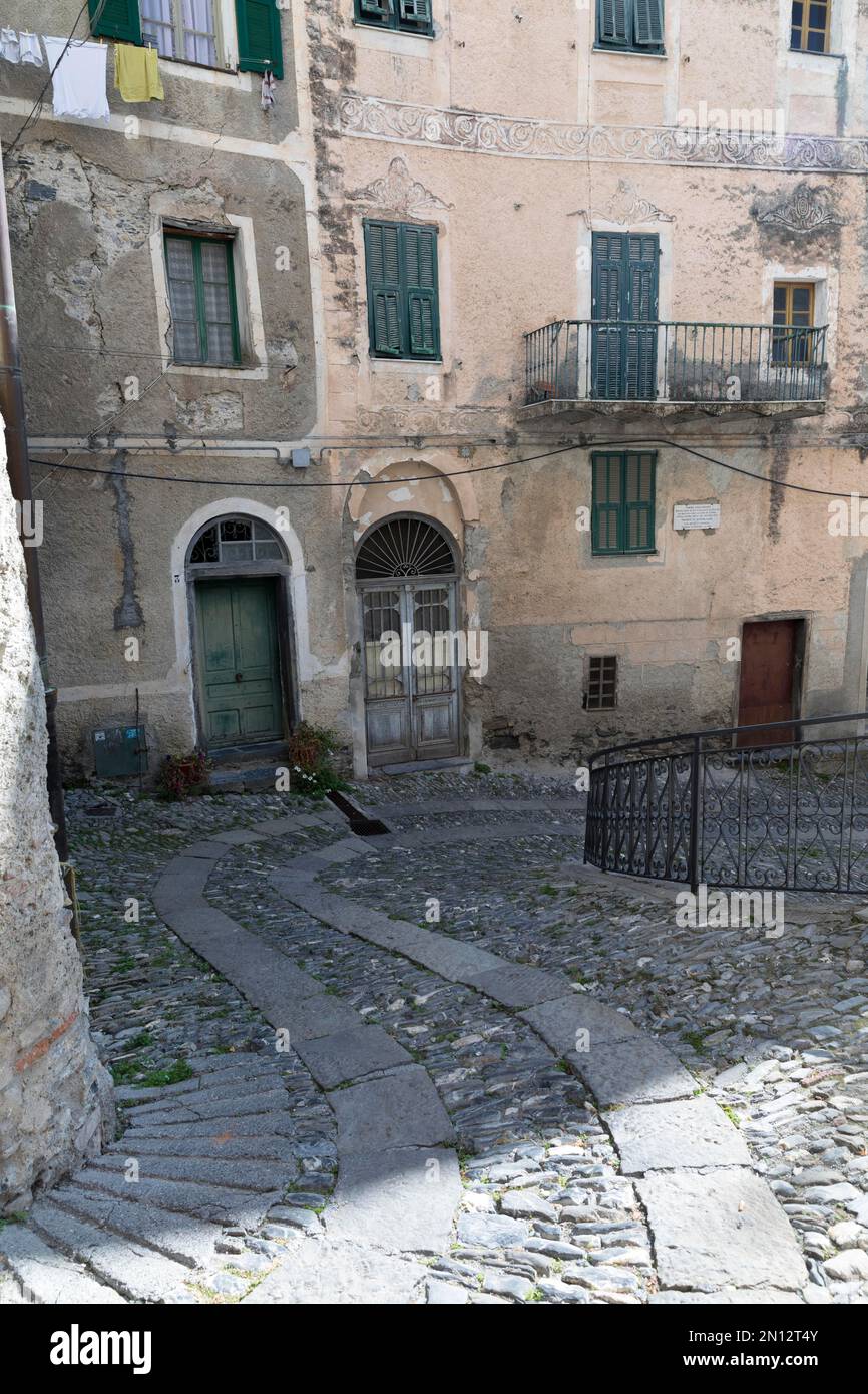 Old village in the Ligurian Alps, Triora, Liguria, Italy, Europe Stock ...