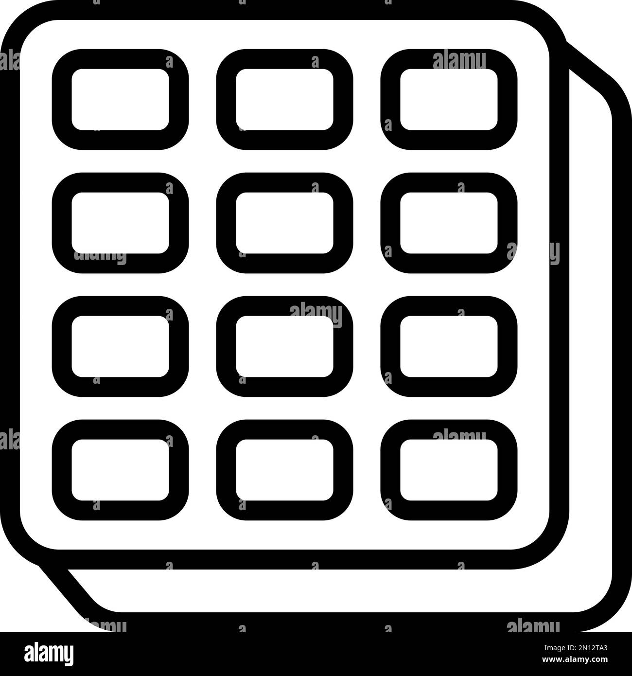 Square Waffle Clipart