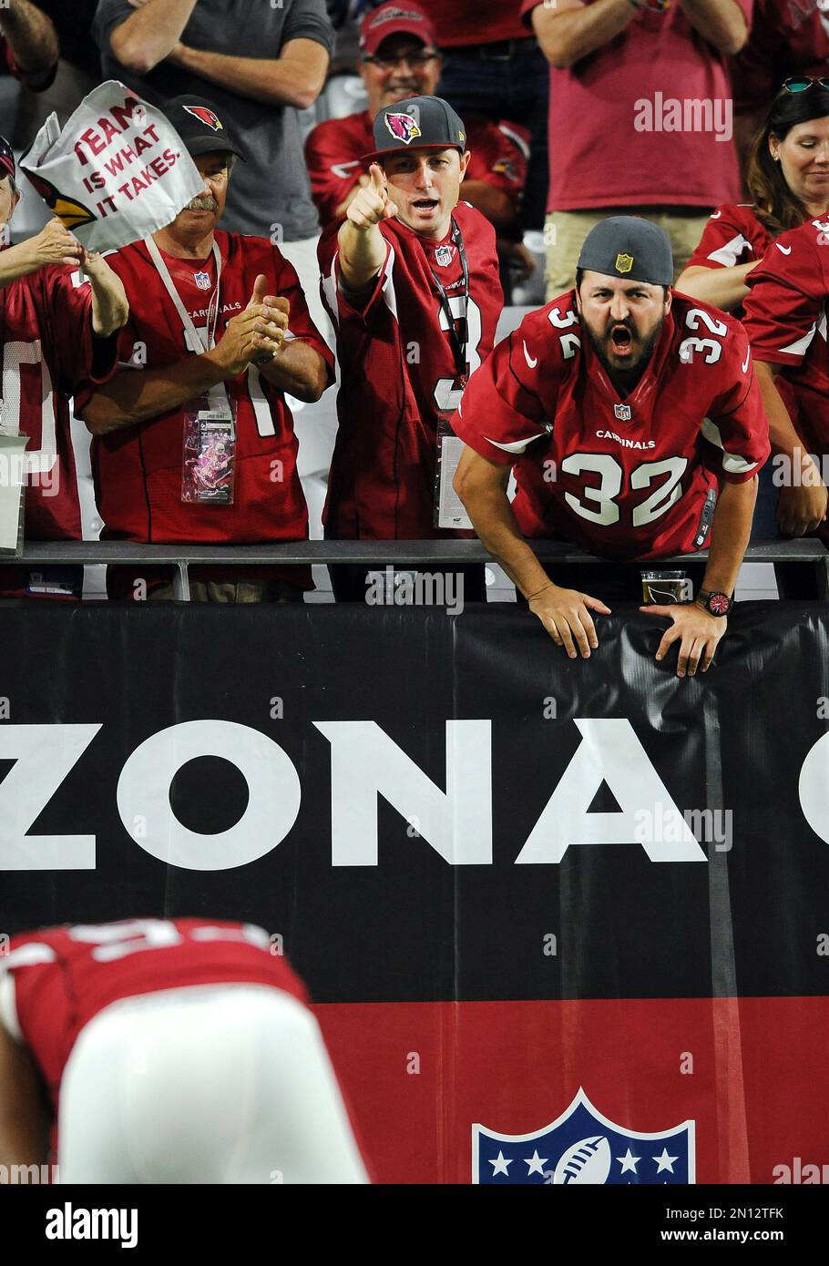 Arizona Cardinals fans in the stands before the start of a game against ...