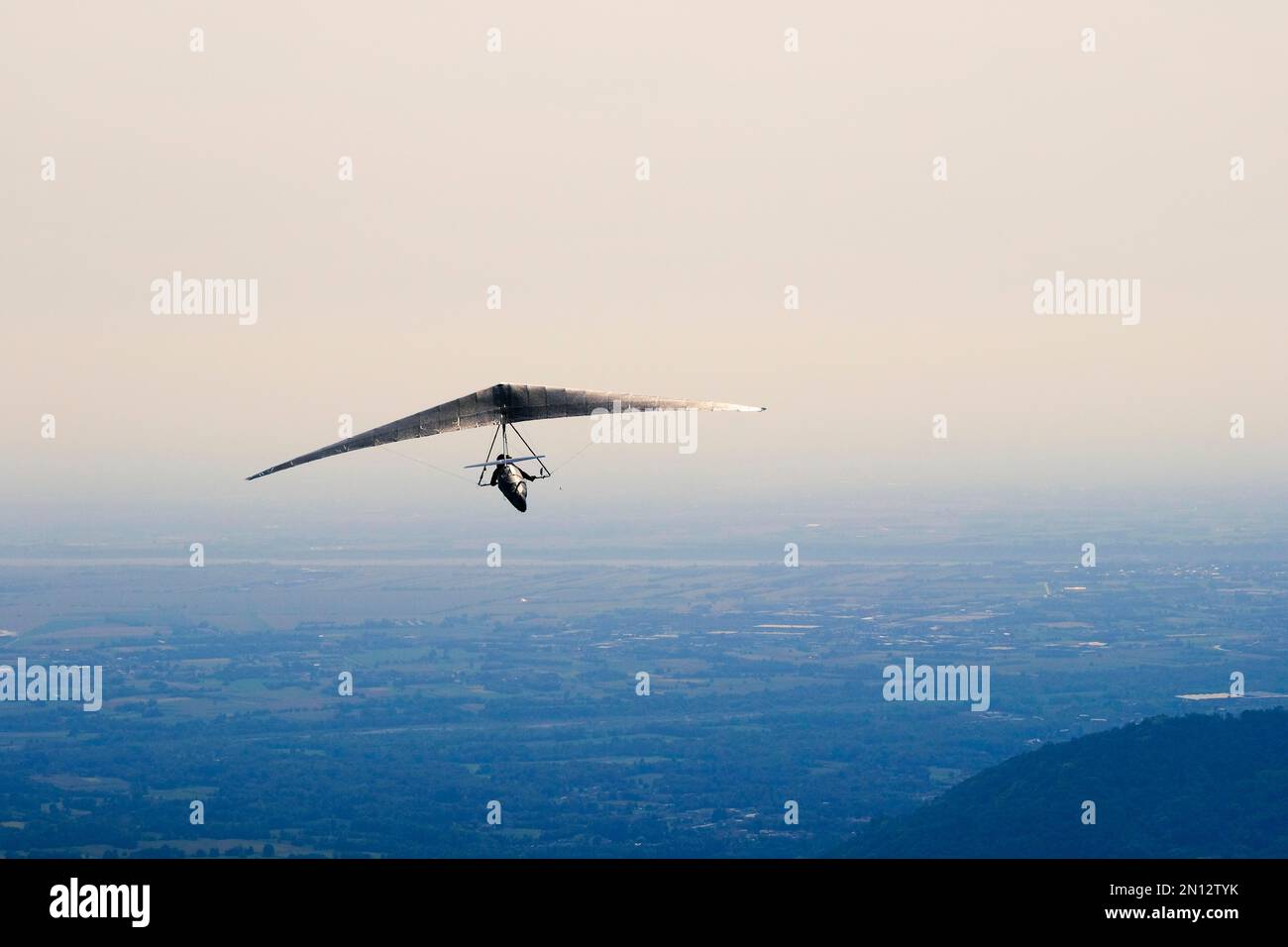 Hang glider with take-off from Monte Valinis, Friuli, Italy, Europe ...