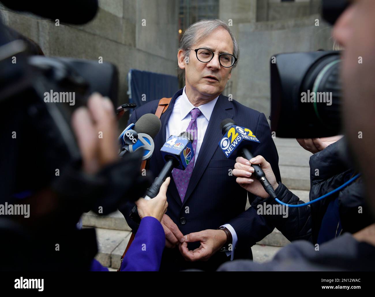 Attorney Robert Gottlieb speaks to reporters in New York, Monday, Nov ...