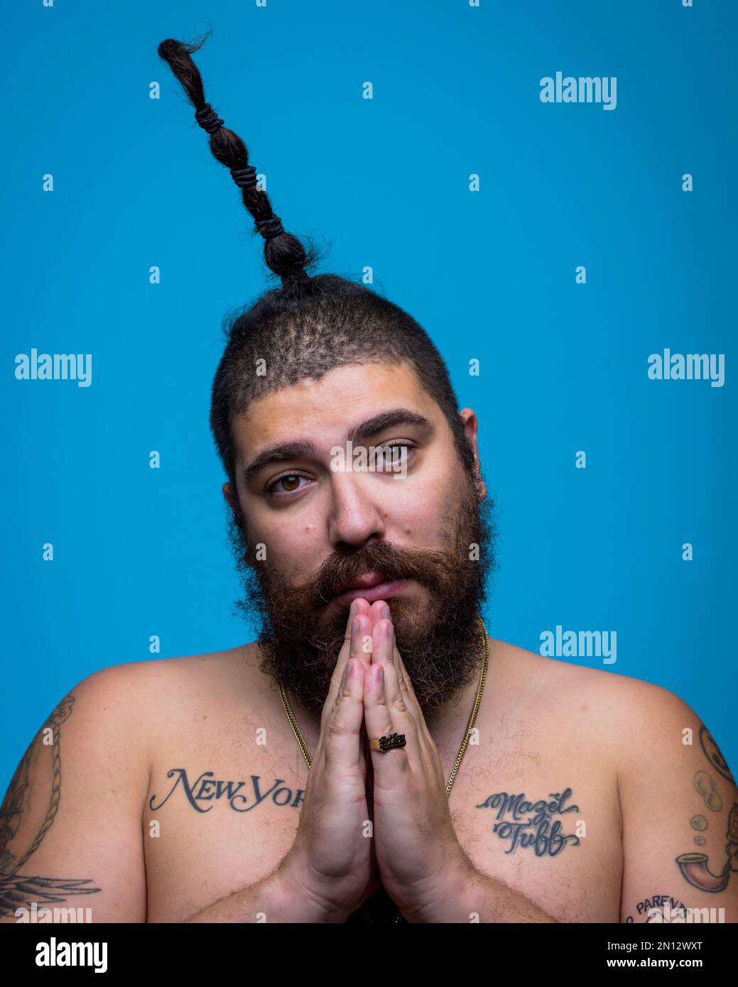 In this Oct. 29, 2015 photo, Josh "The Fat Jew" Ostrovsky poses for a ...