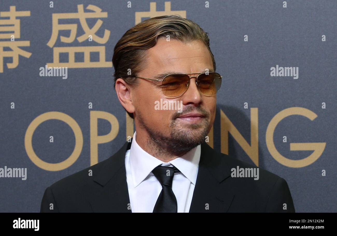 Leonardo DiCaprio poses at the red carpet of the opening ceremony for ...