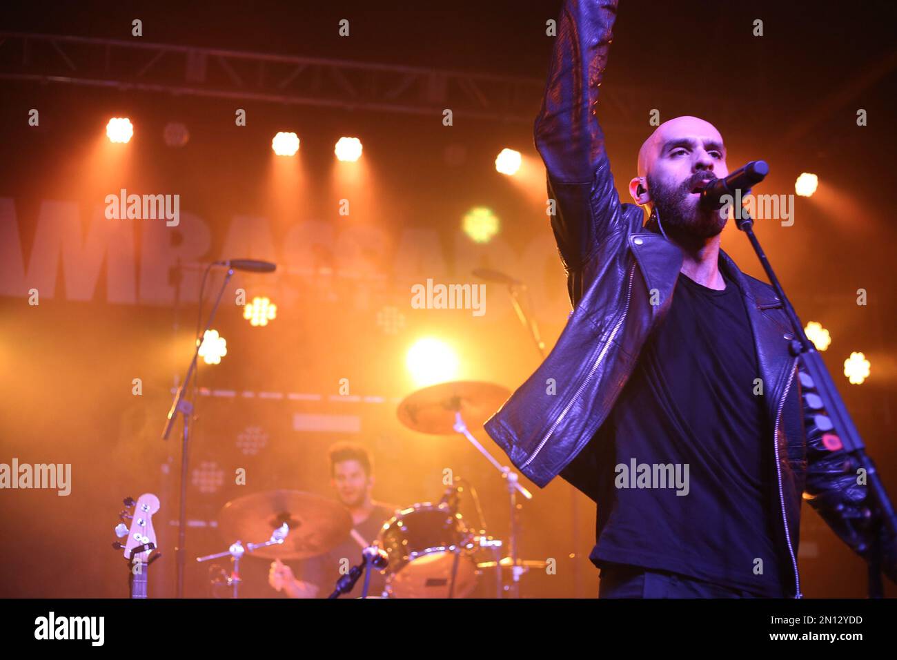 Sam Harris of X Ambassadors performing on The VHS Tour at Marathon ...