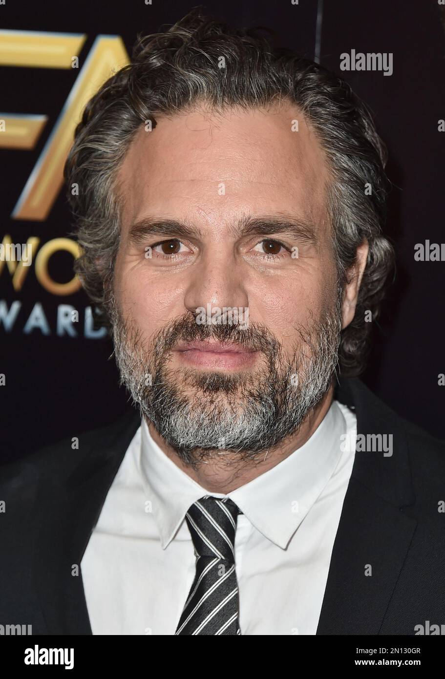 Mark Ruffalo poses in the press room at the Hollywood Film Awards at ...