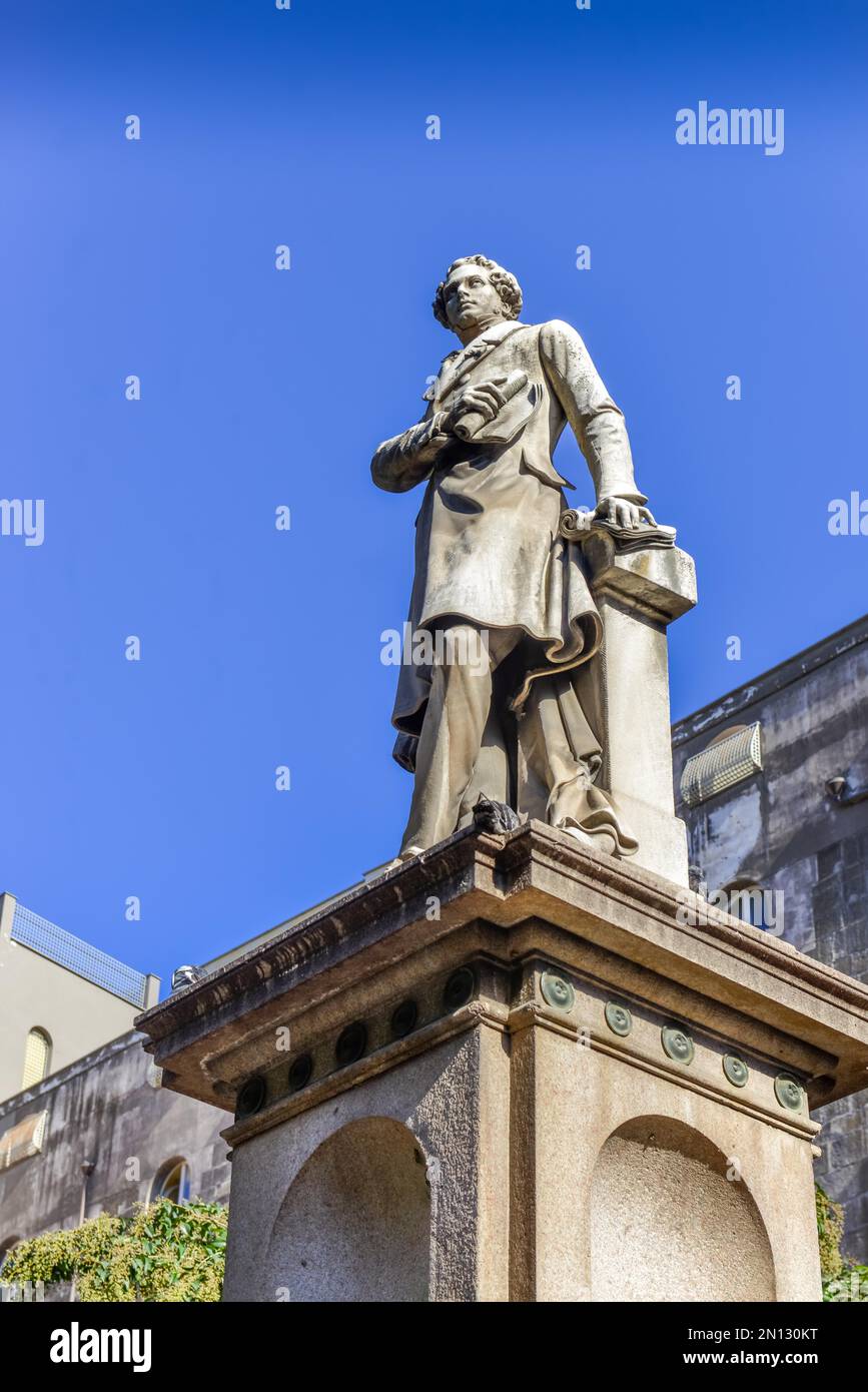 Statue Bellini, Piazza Vincenzo Bellini, Naples, Italy, Europe Stock ...