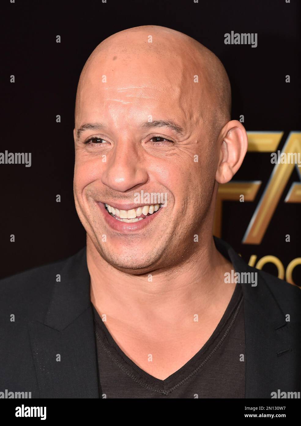 Vin Diesel poses in the press room at the Hollywood Film Awards at the ...