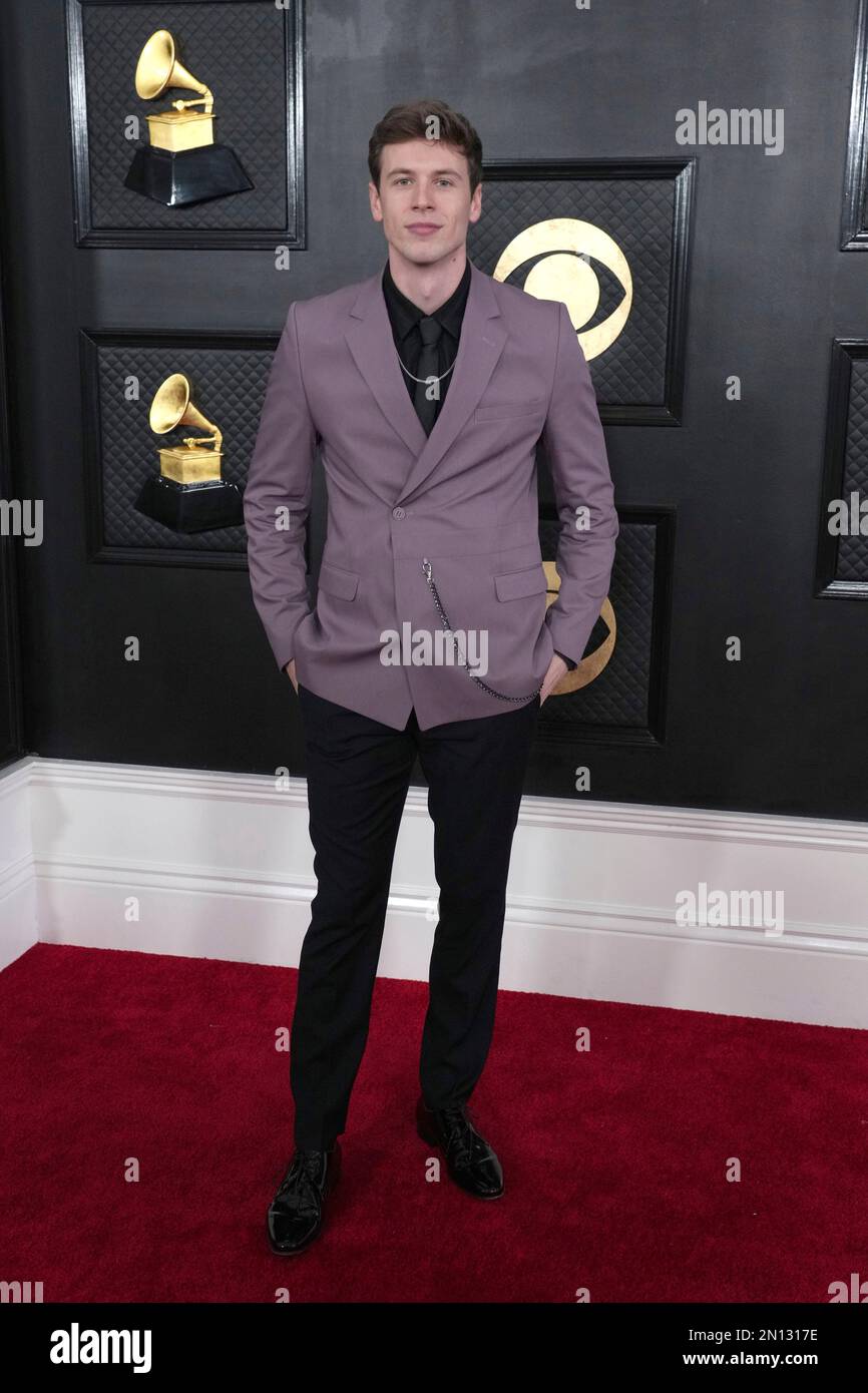 Josh "Bru" Brubaker arrives at the 65th annual Grammy Awards on Sunday ...