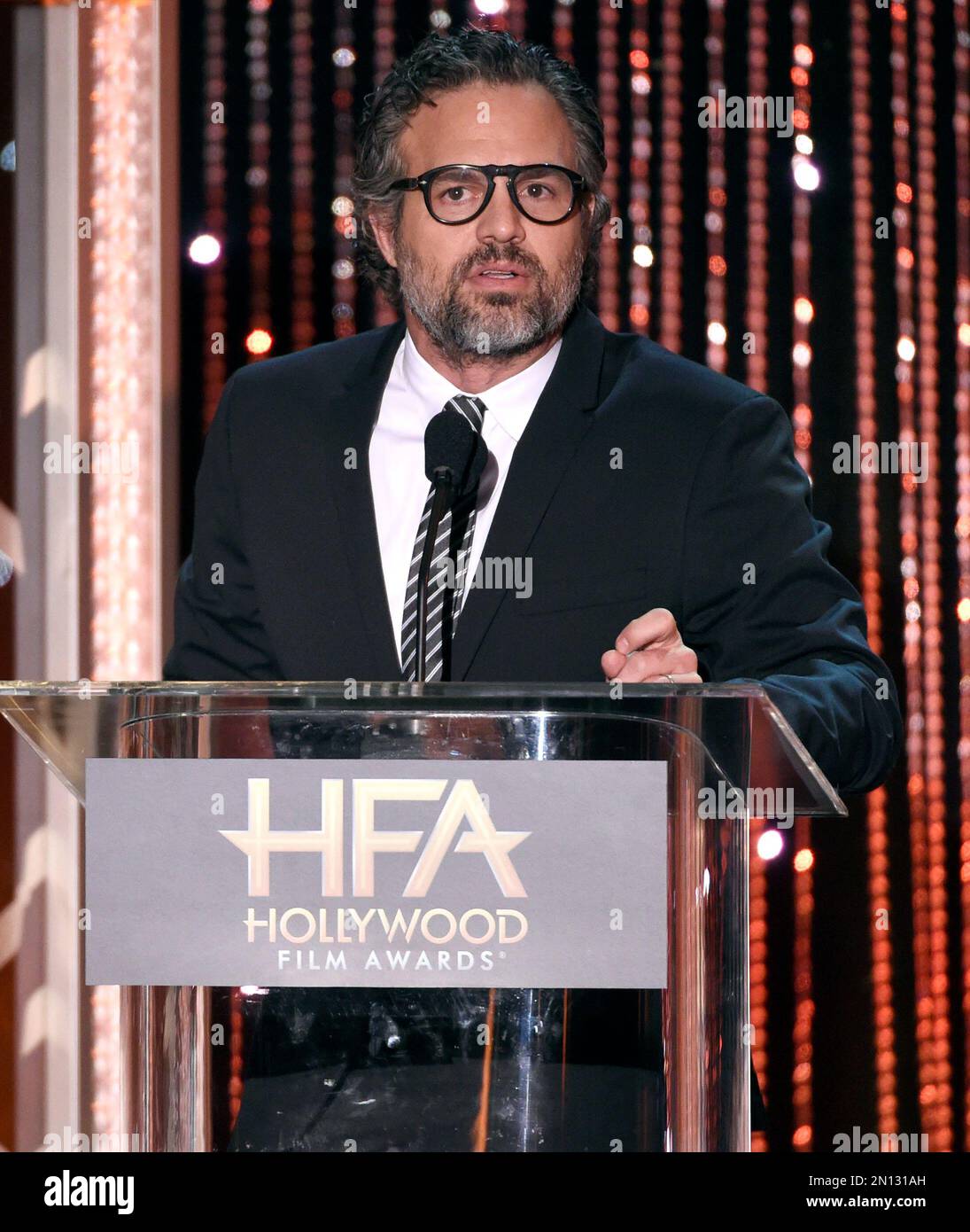Mark Ruffalo presents the Hollywood screenwriter award at the Hollywood ...