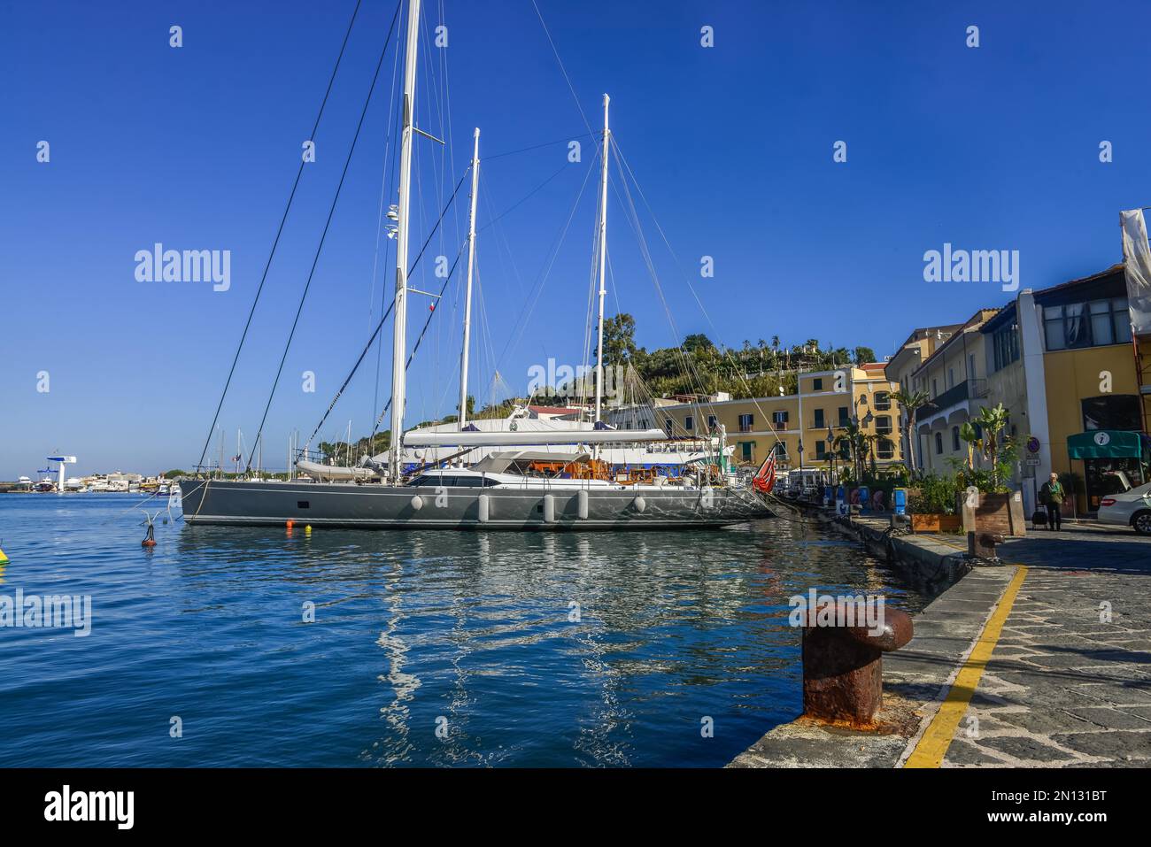 Sailboats, Port, Ischia Porto, Island of Ischia, Italy, Europe Stock ...