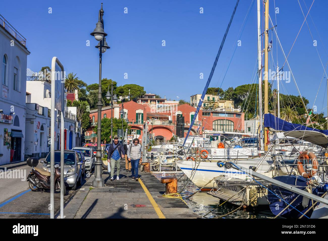 Sailboats, Port, Ischia Porto, Island of Ischia, Italy, Europe Stock ...