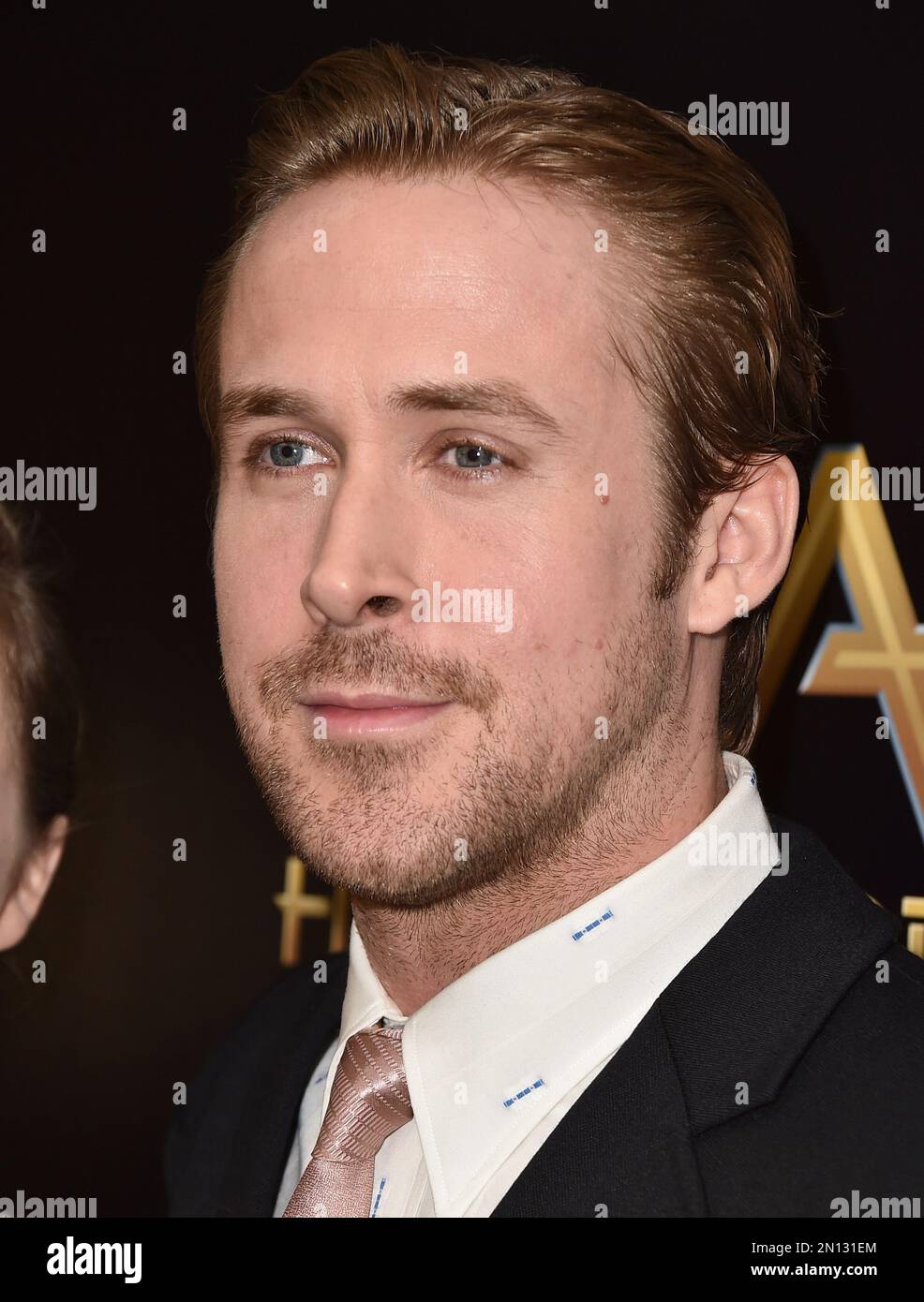Ryan Gosling poses in the press room at the Hollywood Film Awards at ...