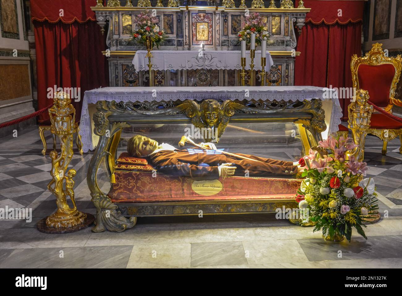 Saint, Coffin, Chiesa di San Domenico Soriano, Piazza Dante, Naples ...