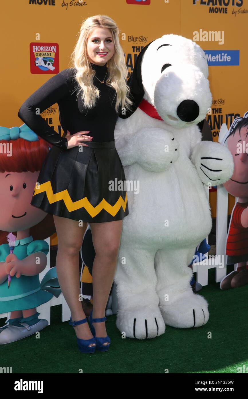 Meghan Trainor arrives at the LA Premiere of "The Peanuts Movie" at ...