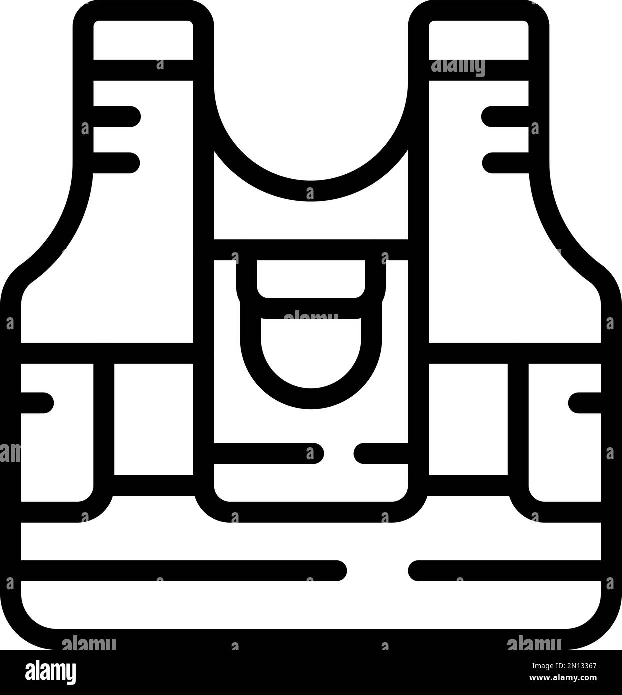 Police body armour bullet proof vest Stock Vector Images - Alamy