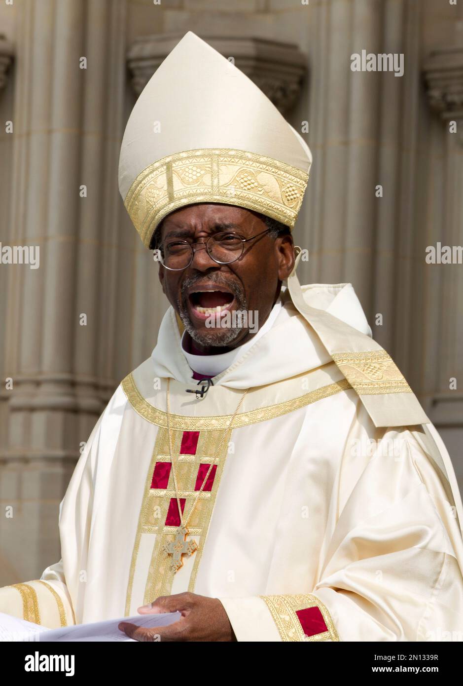 Episcopal Church Presiding Bishop-elect Michael Curry speaks with ...