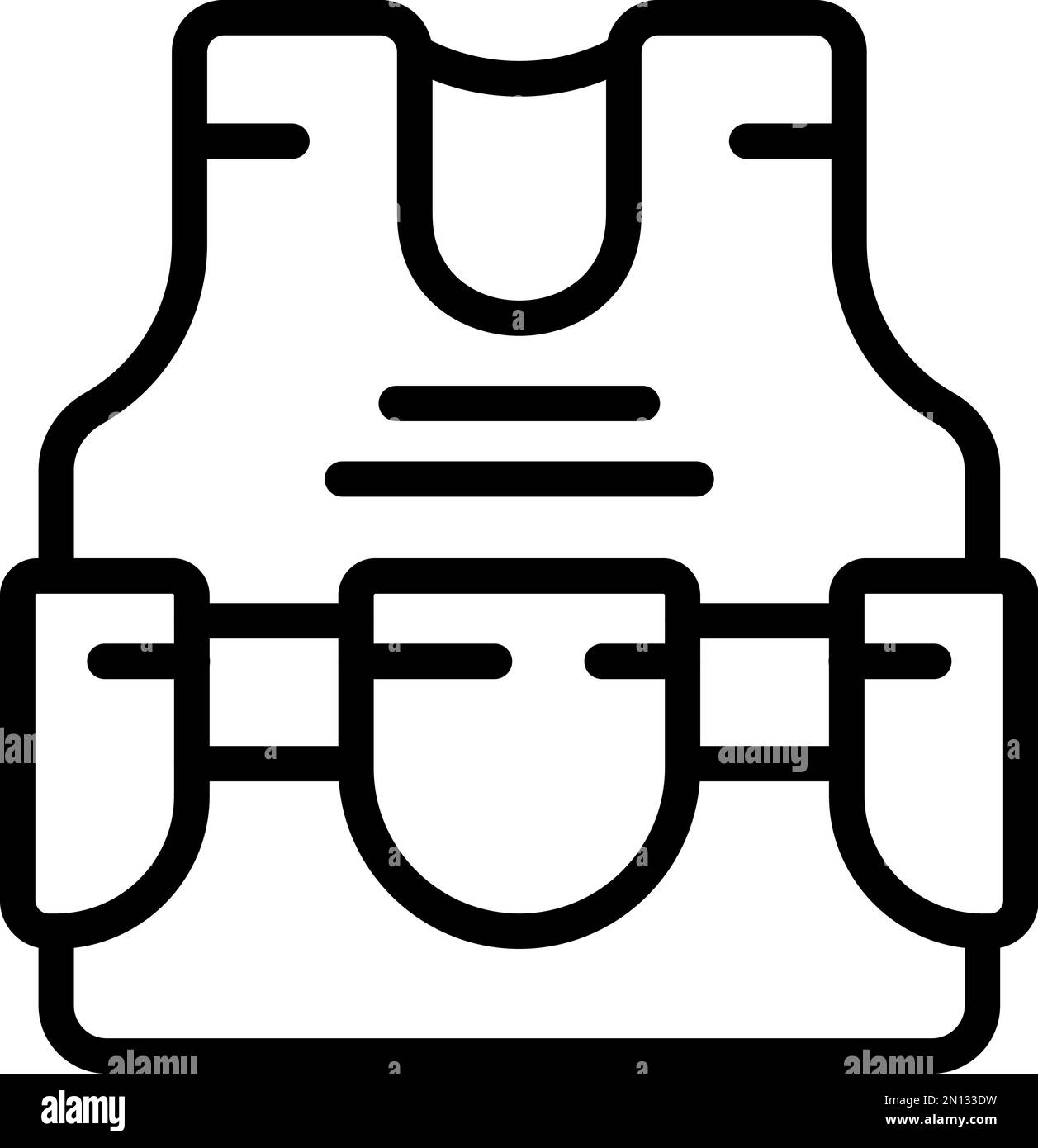 Police vest icon outline vector. Bullet proof. Tactical armor Stock ...