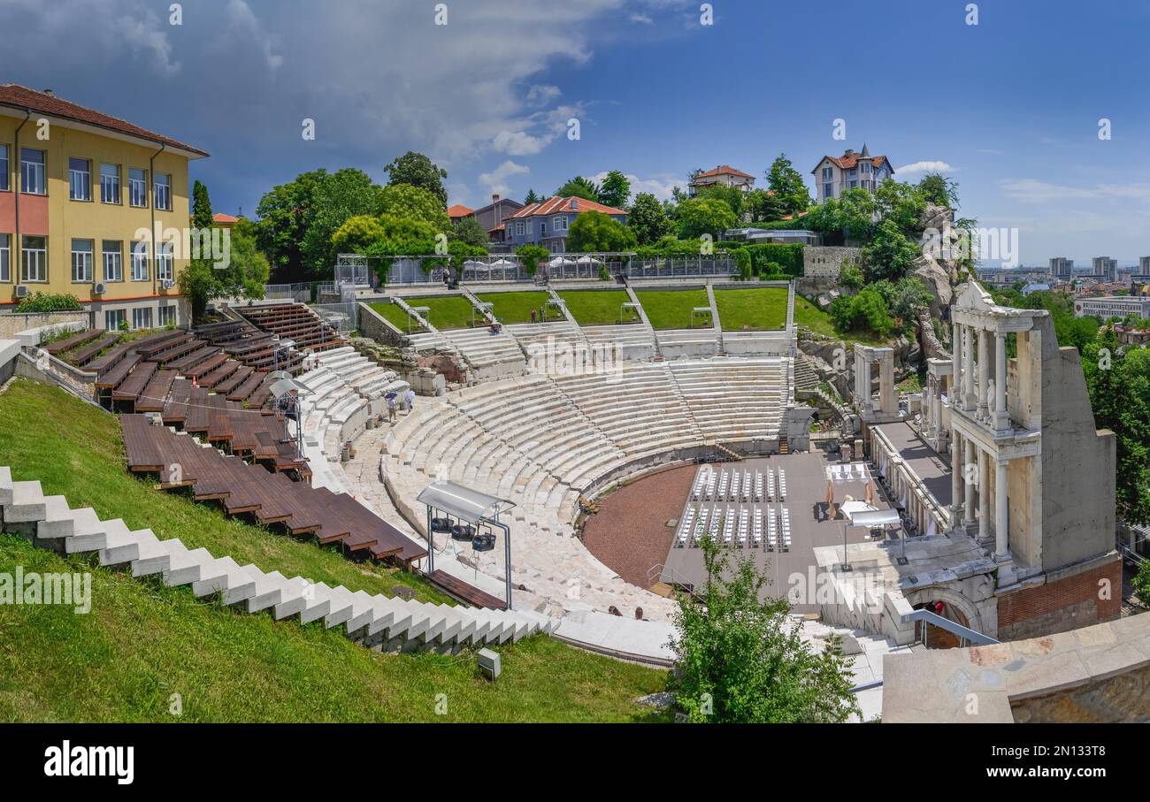 Roman Amphitheatre, Old Town, Plovdiv, Bulgaria, Europe Stock Photo - Alamy