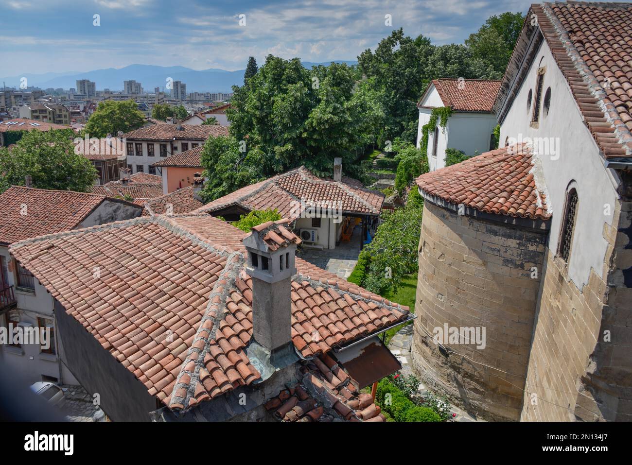 Old houses, historic old town, Plovdiv, Bulgaria, Europe Stock Photo ...