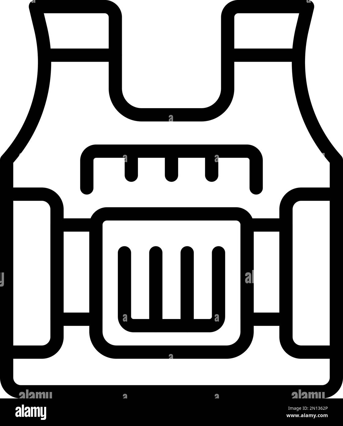 Cop bulletproof vest icon outline vector. Police kevlar. Armor jacket ...