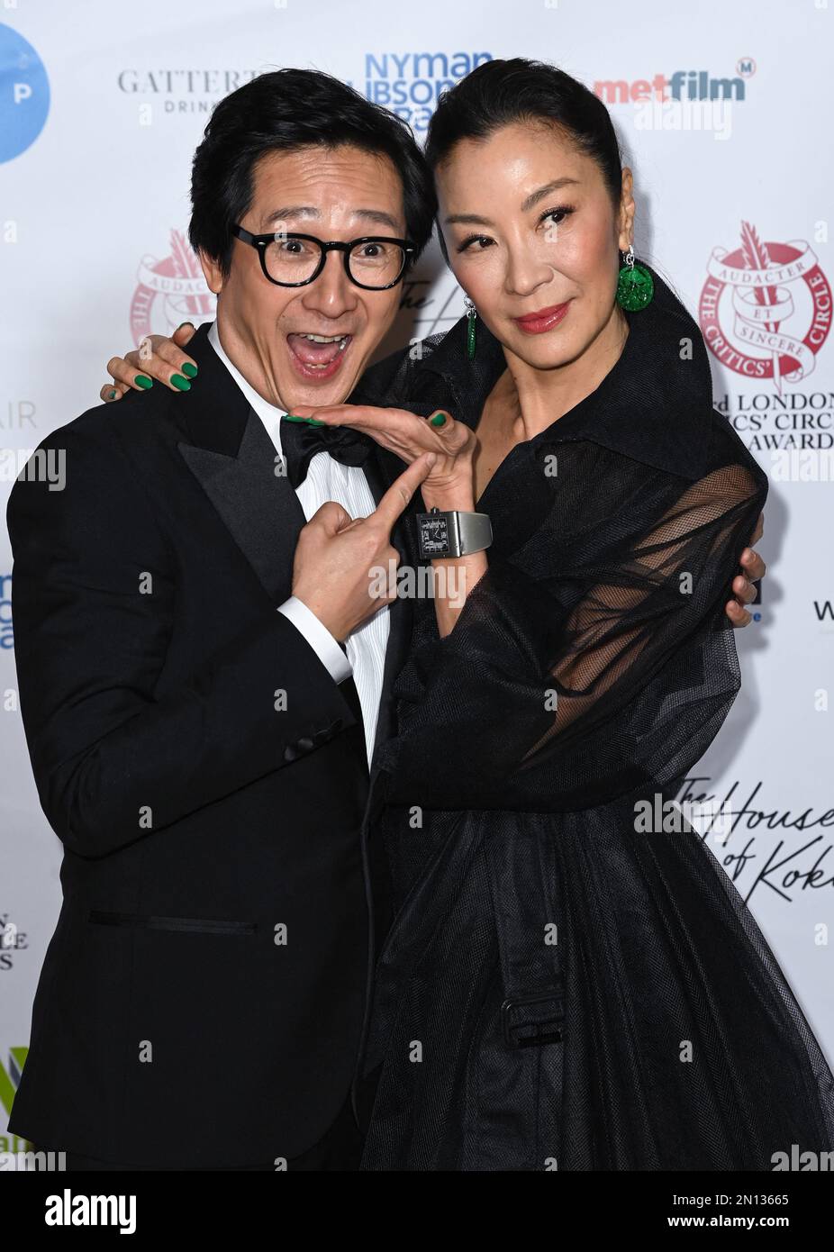 Michelle Yeoh and Ke Huy Quan at the 43rd London Critics’ Circle Film ...