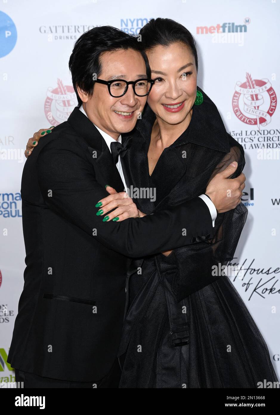 Michelle Yeoh and Ke Huy Quan at the 43rd London Critics’ Circle Film ...