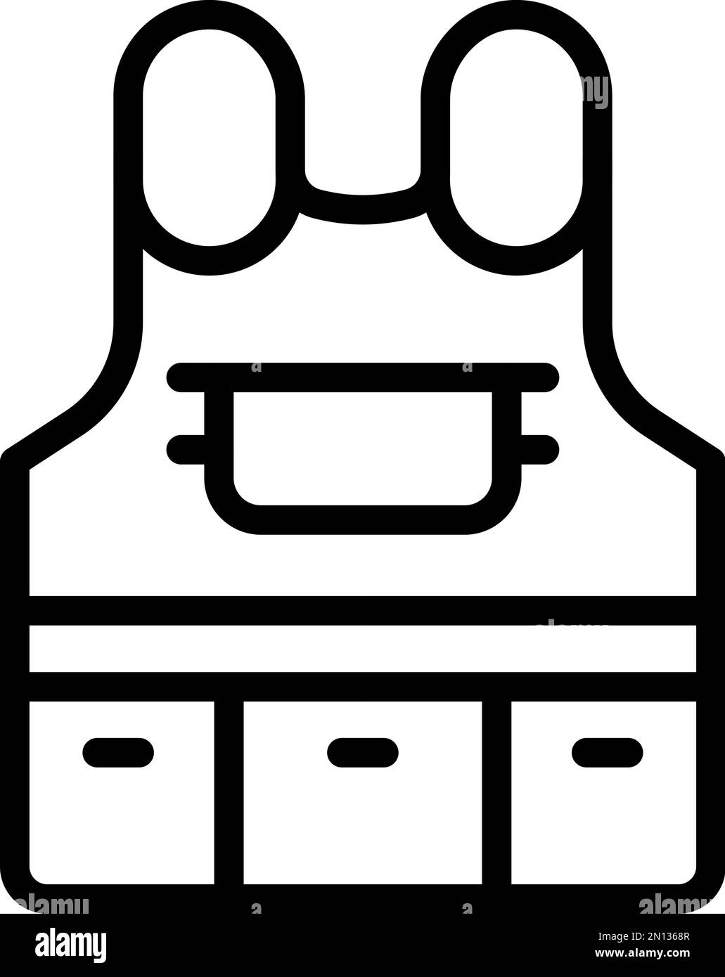 Security vest icon outline vector. Army proof. Swat armour Stock Vector ...