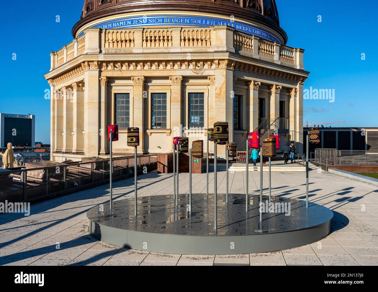 The dome of the New City Palace with the Humboldt Forum, Berlin ...
