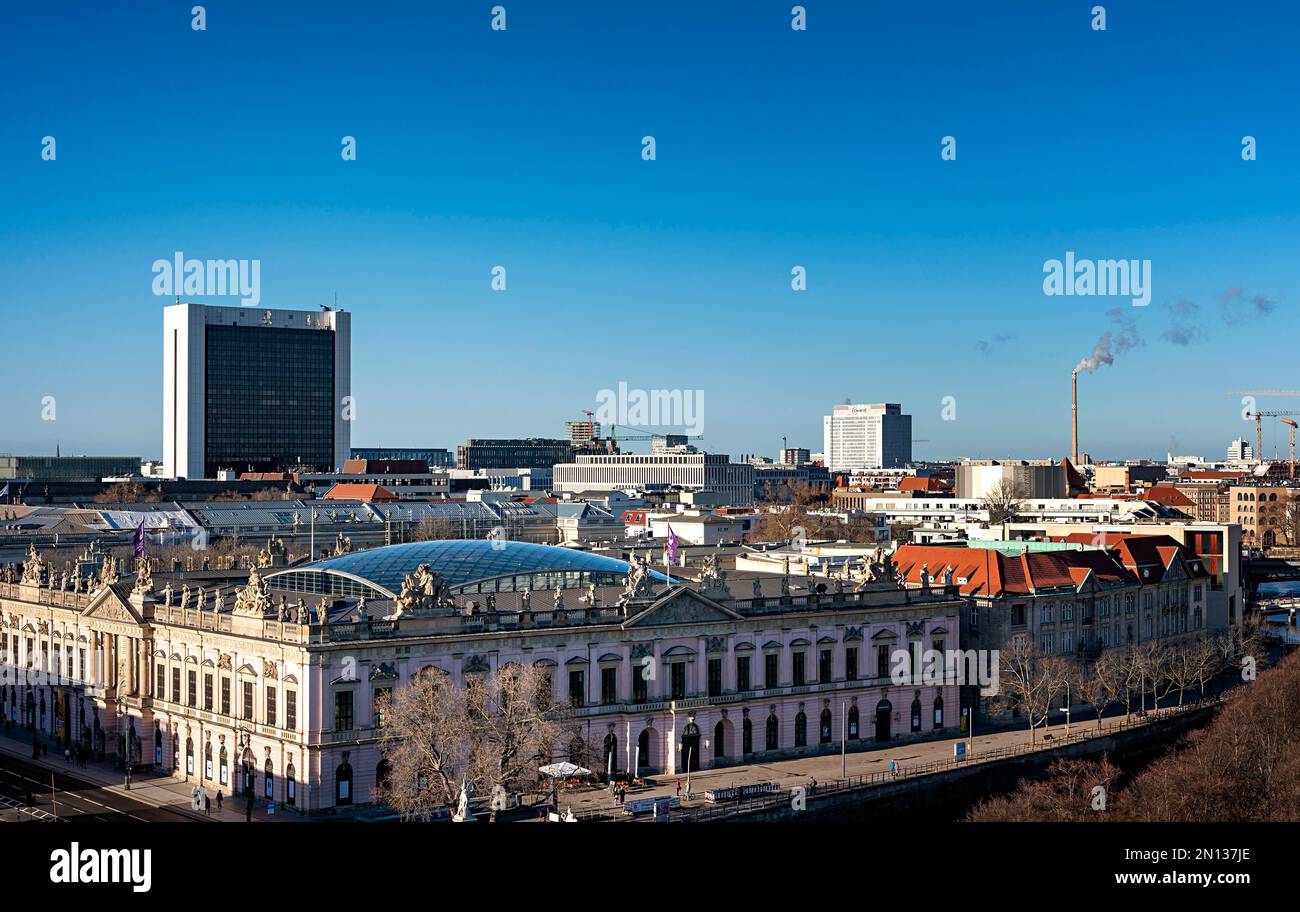 View of the German Historical Museum from the roof terrace of the New ...