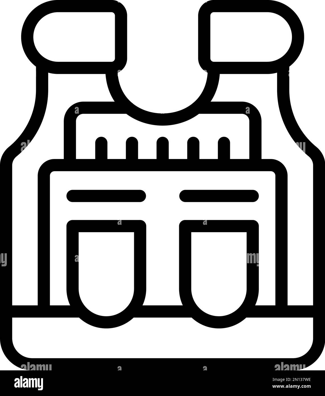 Tactical armor icon outline vector. Army proof. Swat cop Stock Vector ...